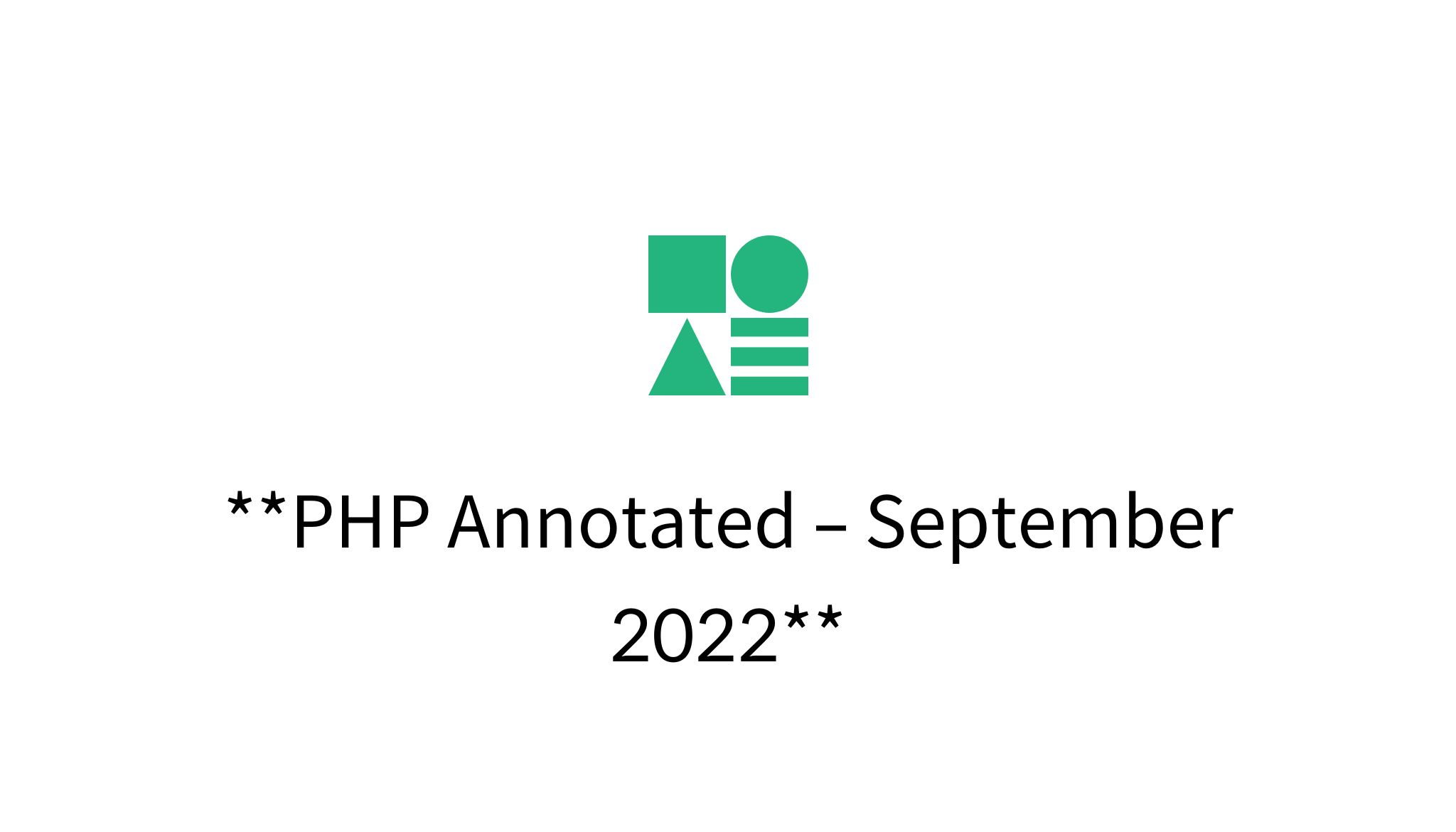 PHP Annotated – September 2022 - mysetting